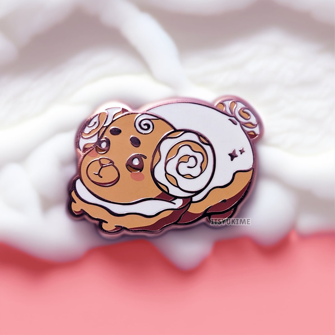 Fidough Bakery (cinnamon Roll) Enamel Pin - Etsy