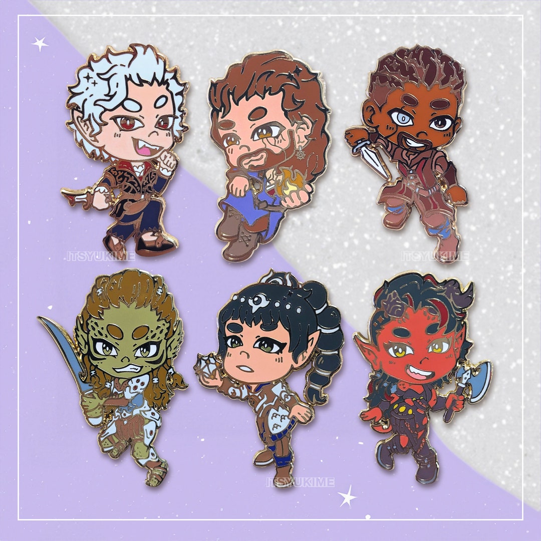BG3 Pins | Baldur's Gate 3 Inspired Enamel Pins | Astarion, Gale, Wyll ...