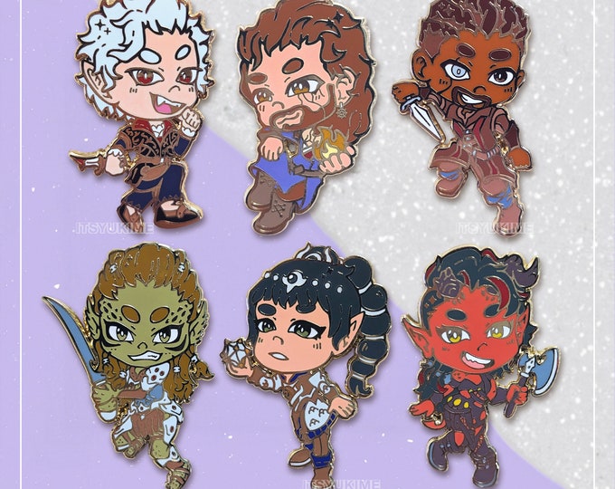 BG3 Pins | Baldur's Gate 3 Inspired Enamel Pins | Astarion, Gale, Wyll ...