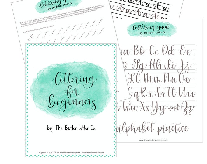 35 Pages | Lettering Guide for Beginners | Printable | Instant Download ...