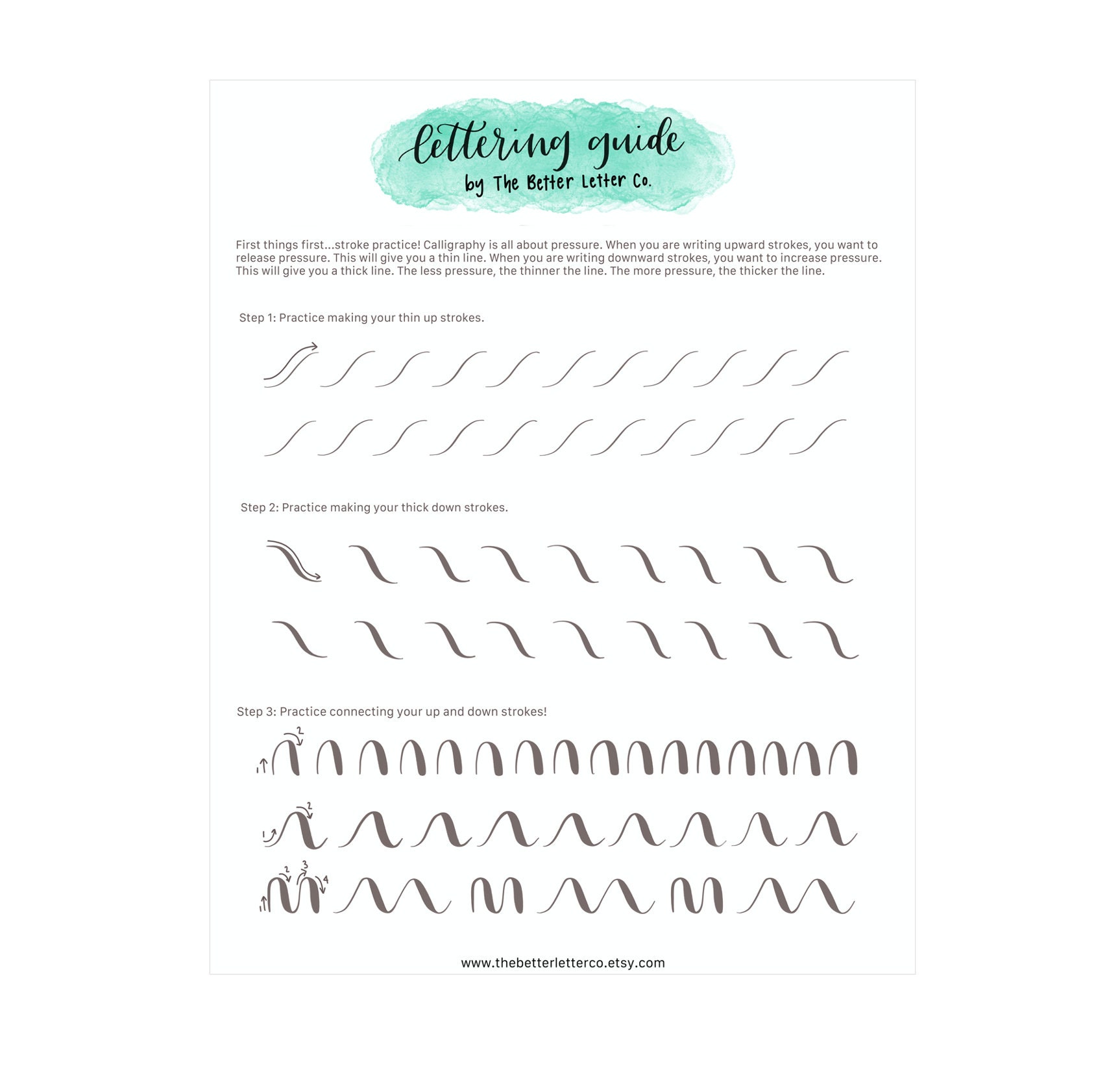35 Pages Lettering Guide for Beginners Printable Instant - Etsy