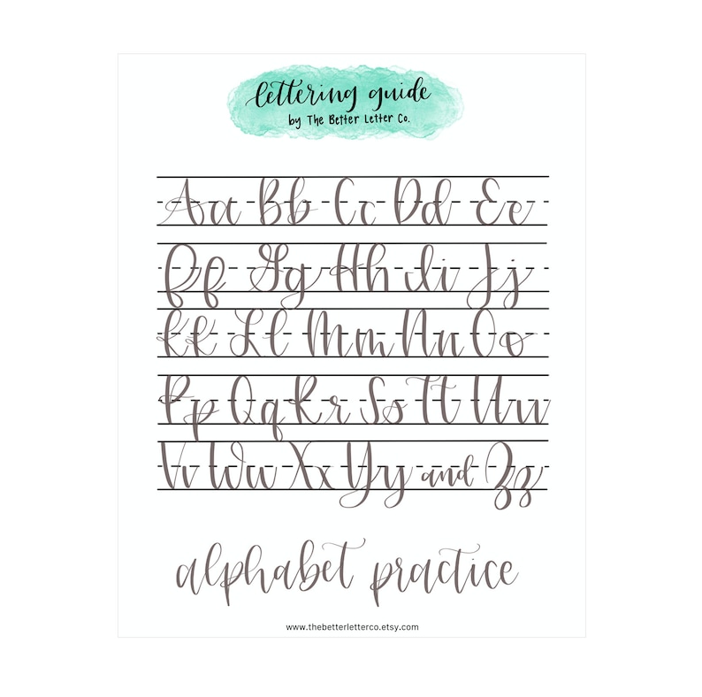 35 Pages Lettering Guide for Beginners Printable Instant - Etsy