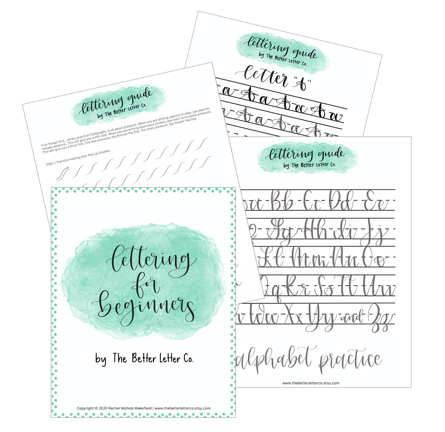 35 Pages Lettering Guide for Beginners Printable Instant | Etsy