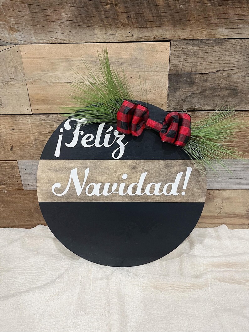 Feliz Navidad Door Sign, Door Hanger, Christmas, Door Decor, Porch ...