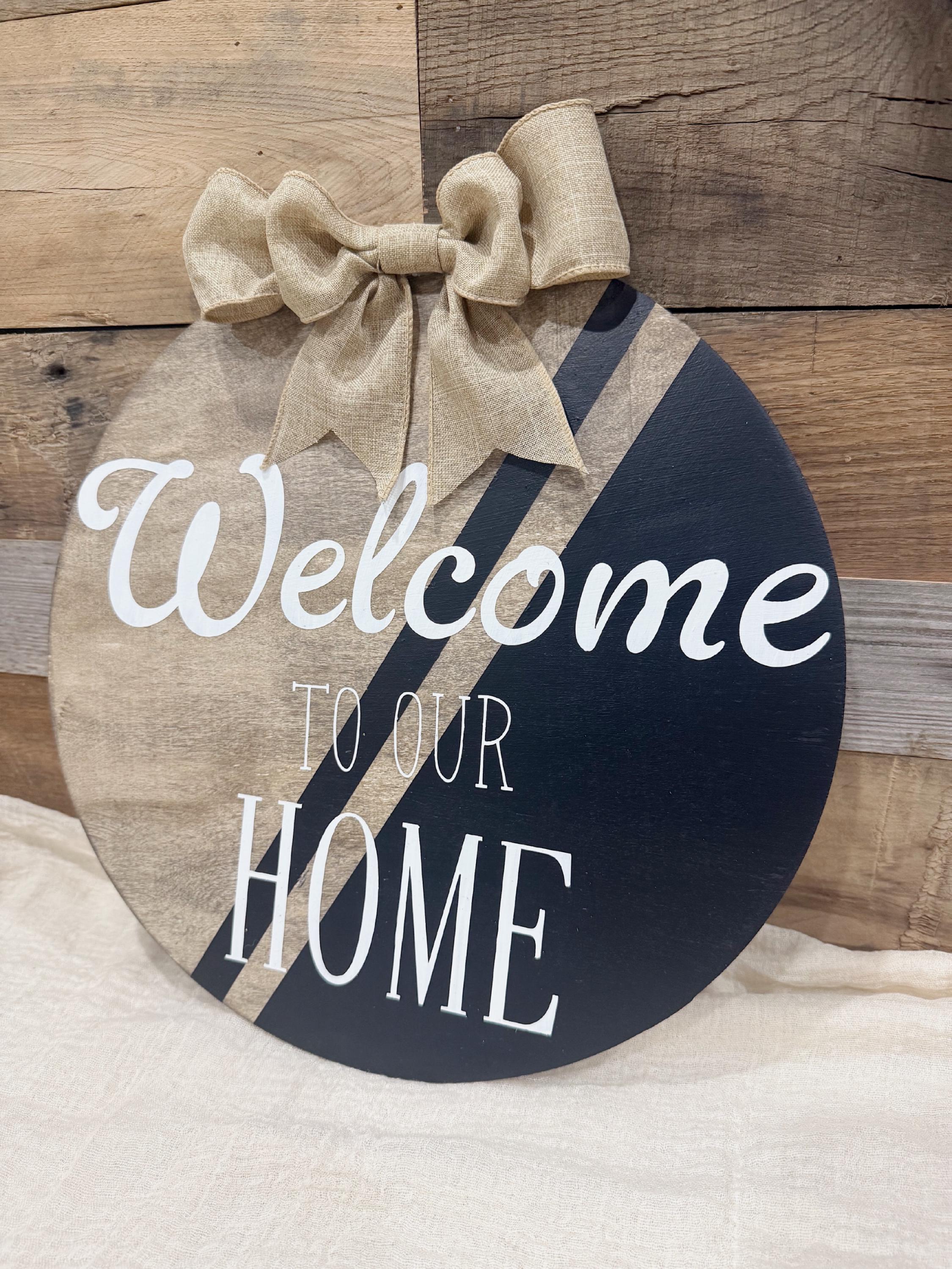 Welcome Door Hanger, Door Sign, Porch Decor, Front Door Decor, Welcome ...