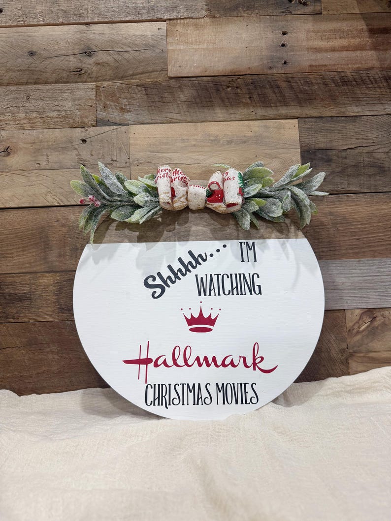 Christmas Door Sign, Door Hanger, Hallmark Movies, Door Decor ...
