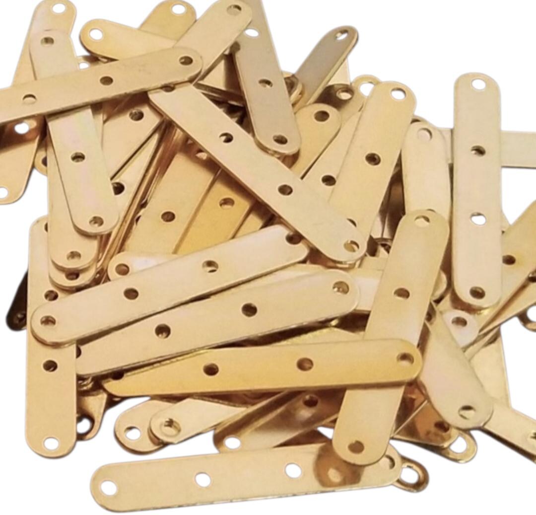 120 SPACER BARS 2 & 3 Hole Gold Color Spacers Jewelrymaking Arts and ...