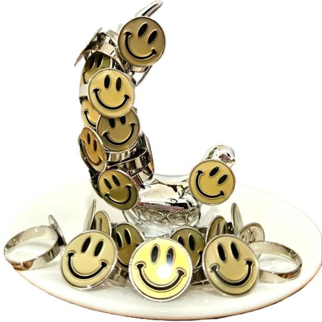 27 SMILEY Face RINGS New Adjustable Resale Bundle Wholesale - Etsy