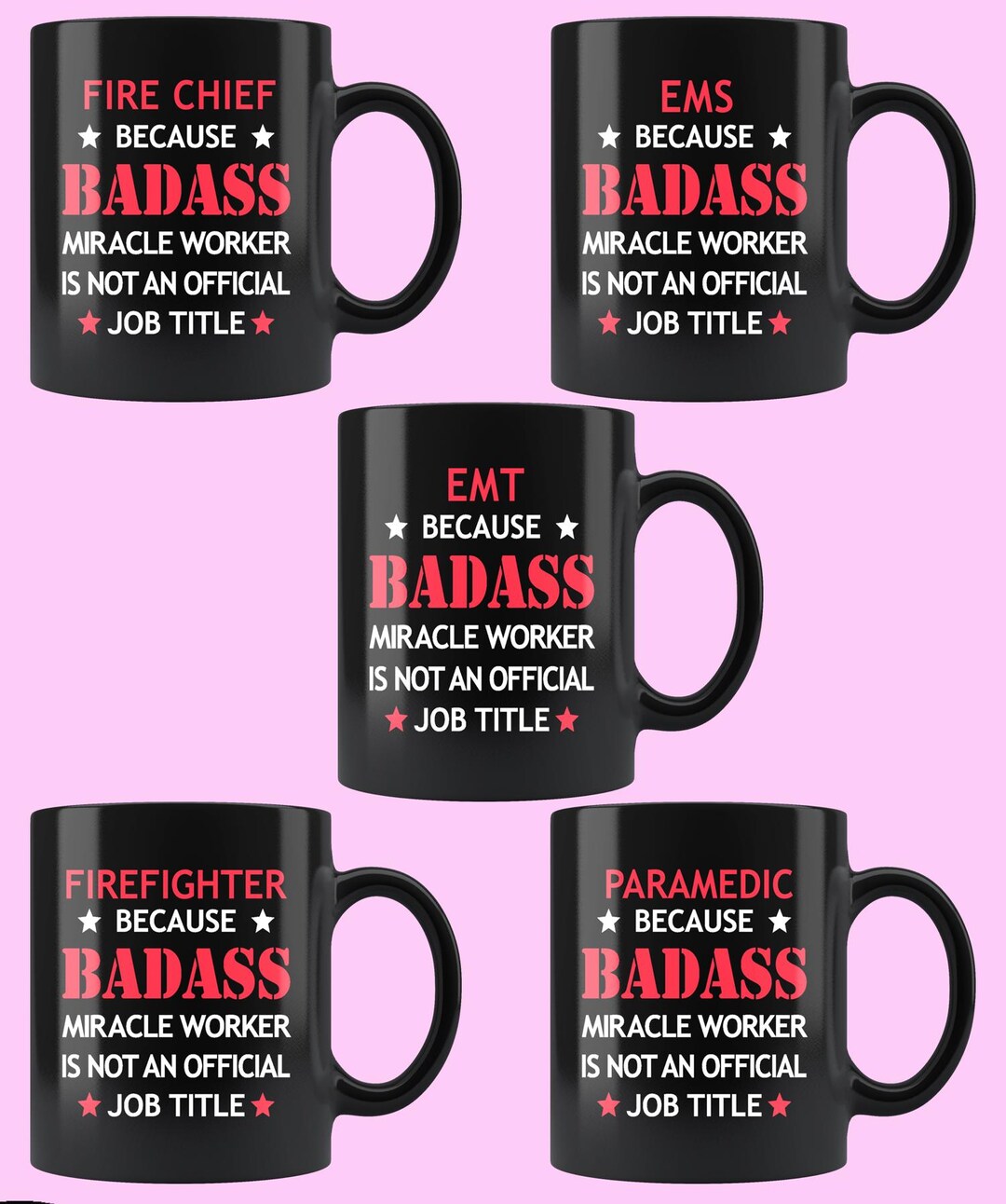 Firefighter Birthday Funny Mug Gift EMT Cool Surprise Fire Chief Badass ...