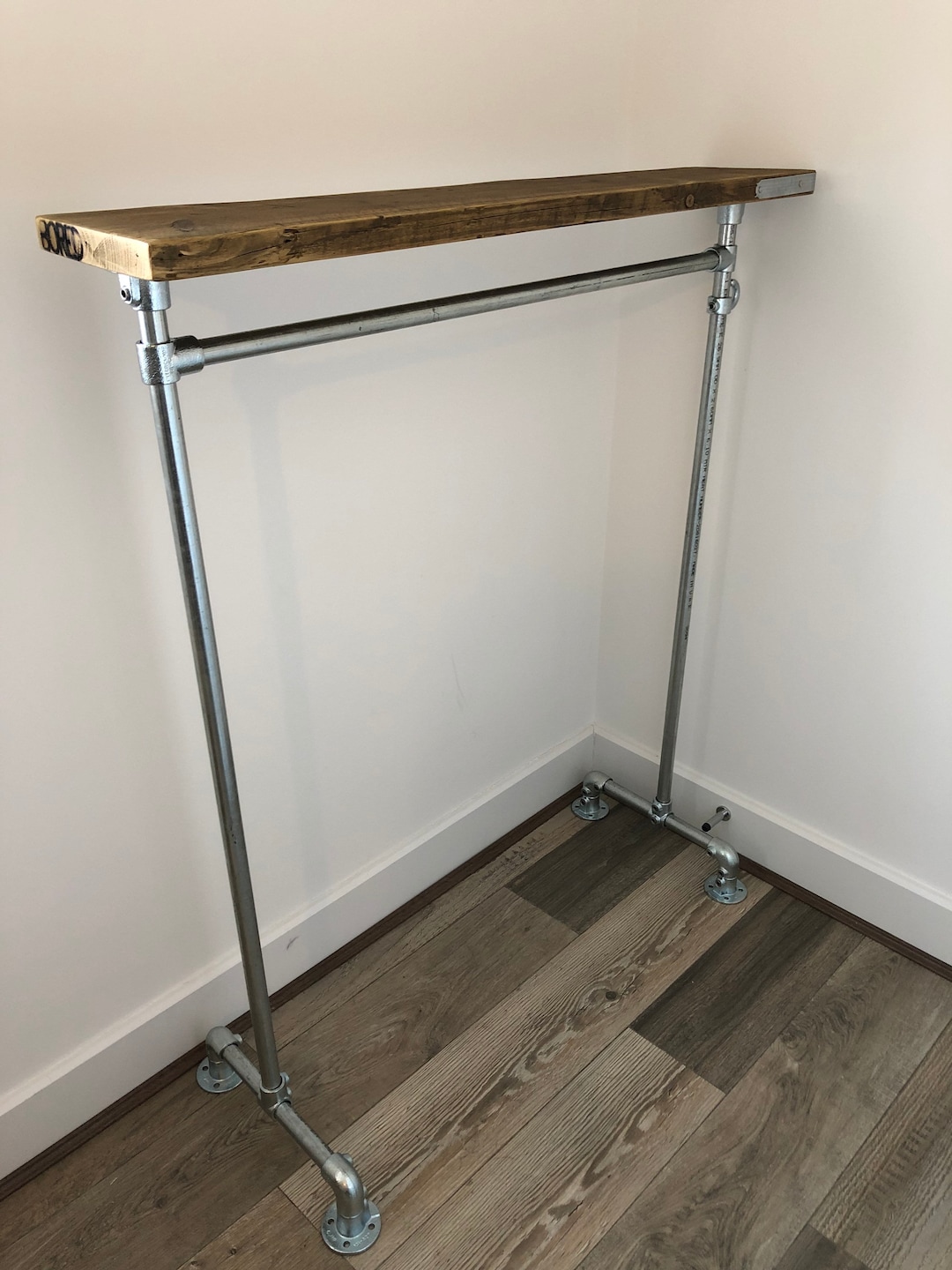 Rustic Industrial Style Scaffold Board Clothing Rail With - Etsy