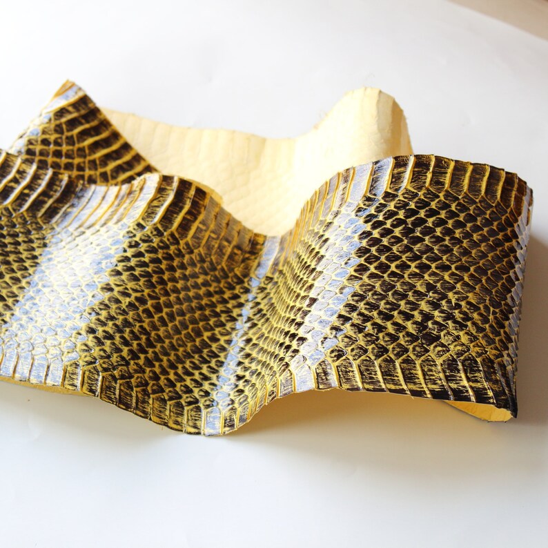 Patent Brushed Snake Skin Hide Leather Snakeskin Craft Supply - Etsy France