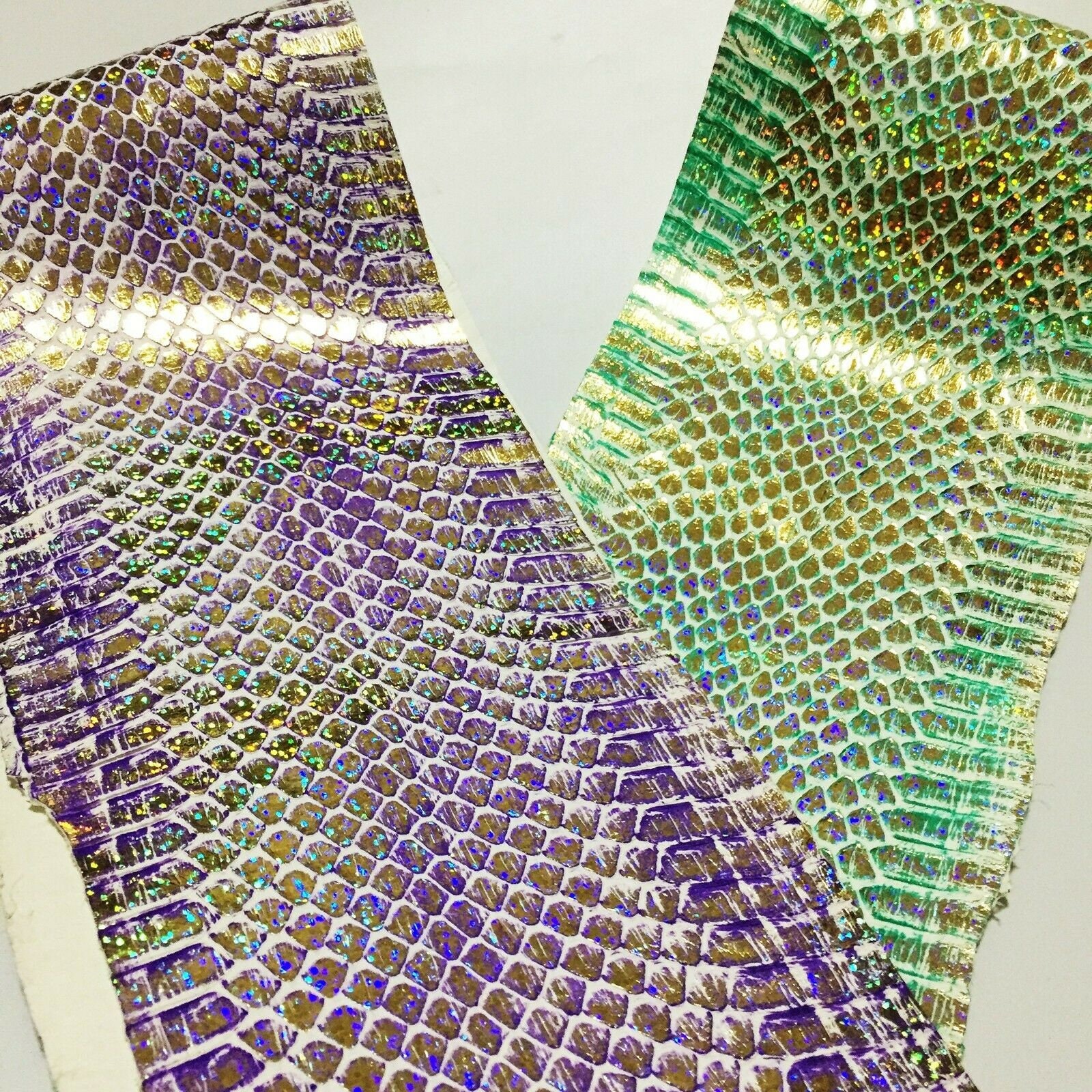Iridescent Snake Skin Elaphe Carinata Hide Leather Snakeskin | Etsy
