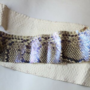 Pearlized Asia Aged Python Snake Skin Hide Leather Snakeskin - Etsy