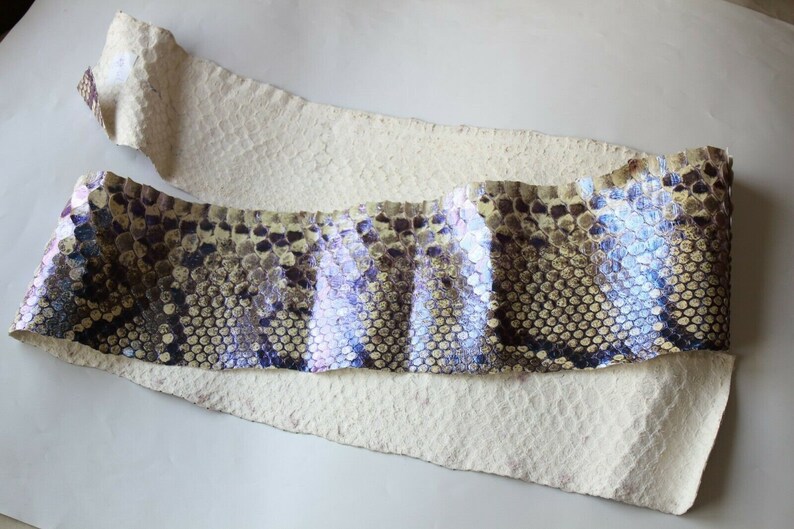 Pearlized Asia Aged Python Snake Skin Hide Leather Snakeskin - Etsy