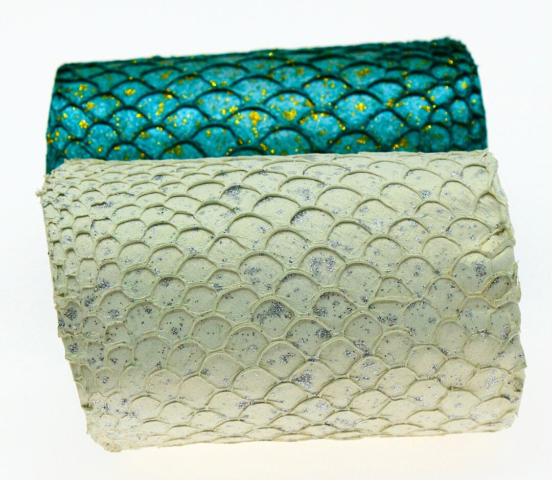 Glitter Authentic Metallic Tilapia Fish Skin Hide Leather - Etsy