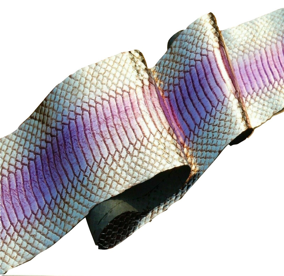 Fancy Snake Skin SNAKESKIN Genuine Leather HIDE Purple - Etsy
