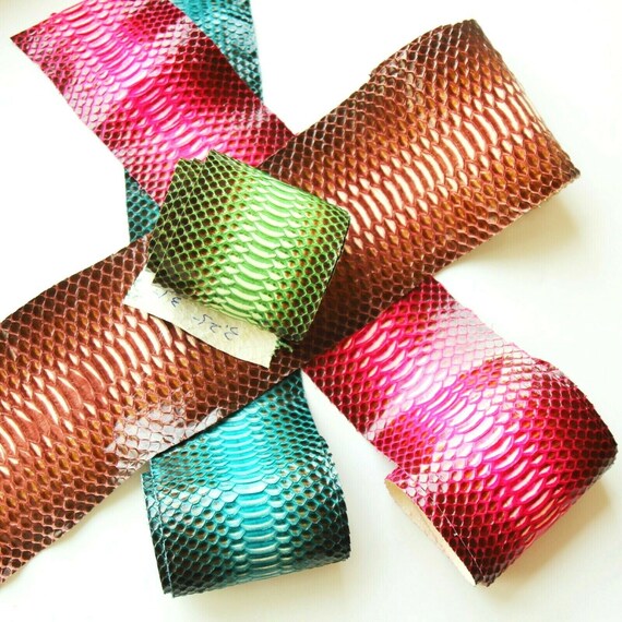 Leather Materials Sea Python Snake Skin SNAKESKIN HIDE Craft Supply ...