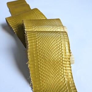 Metallic Snake Leather Genuine Elaphe Carinata Snakeskin Leather Hide ...