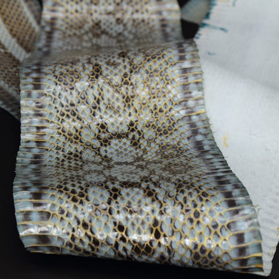 Metallic Snake Skin SNAKESKIN Genuine Leather HIDE Craft - Etsy