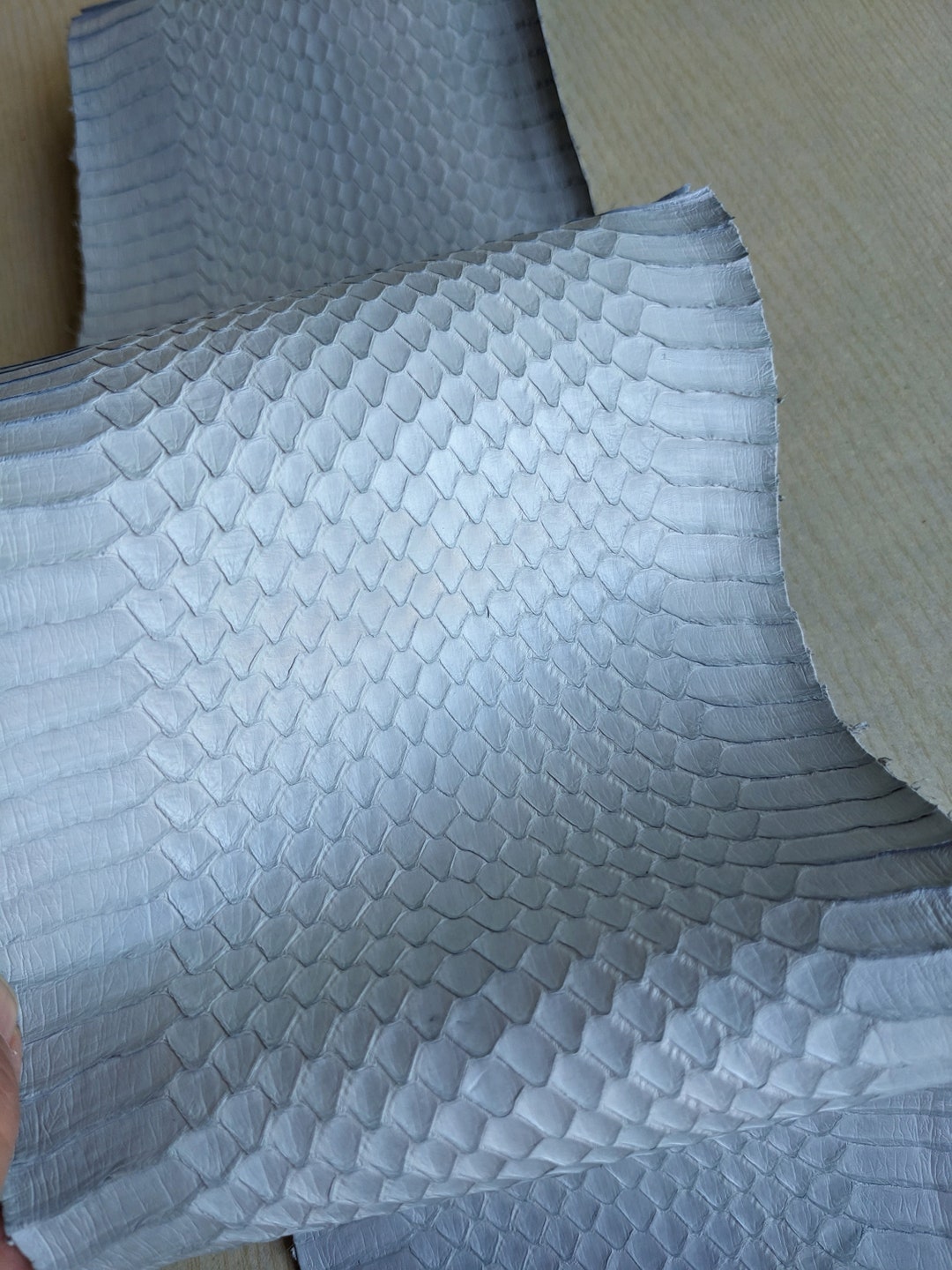 Supple Cobra Snake Skin Snakeskin Leather Hide Craft Supply Belly-cut ...