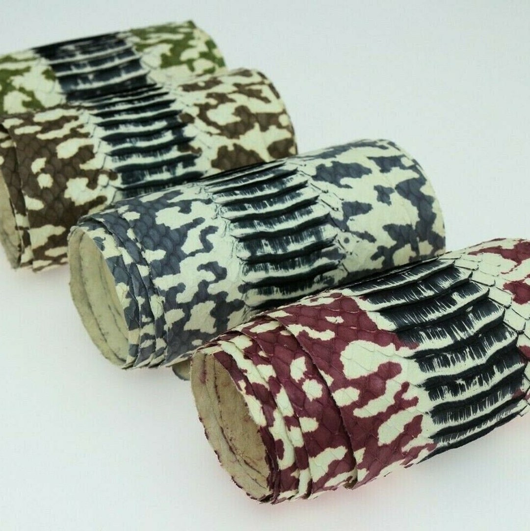 Leopard Print Real Cobra Snake Skin Hide Leather Snakeskin Craft Supply ...