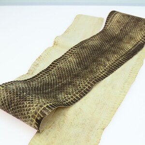 Vintage Metallic Snakeskin Leather Elaphe Snake Skin Hide - Etsy