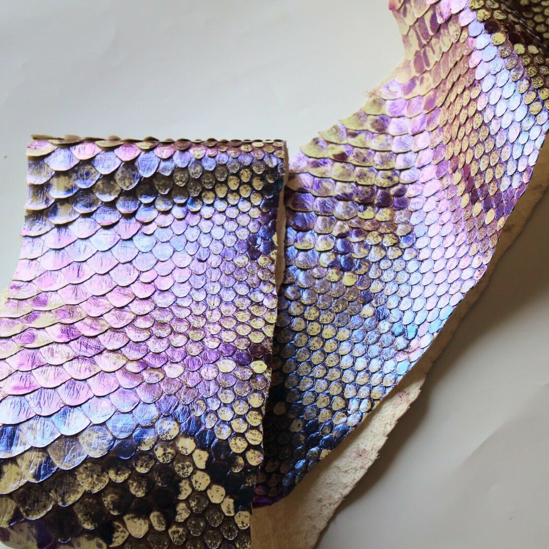 Pearlized Asia Aged Python Snake Skin Hide Leather Snakeskin - Etsy