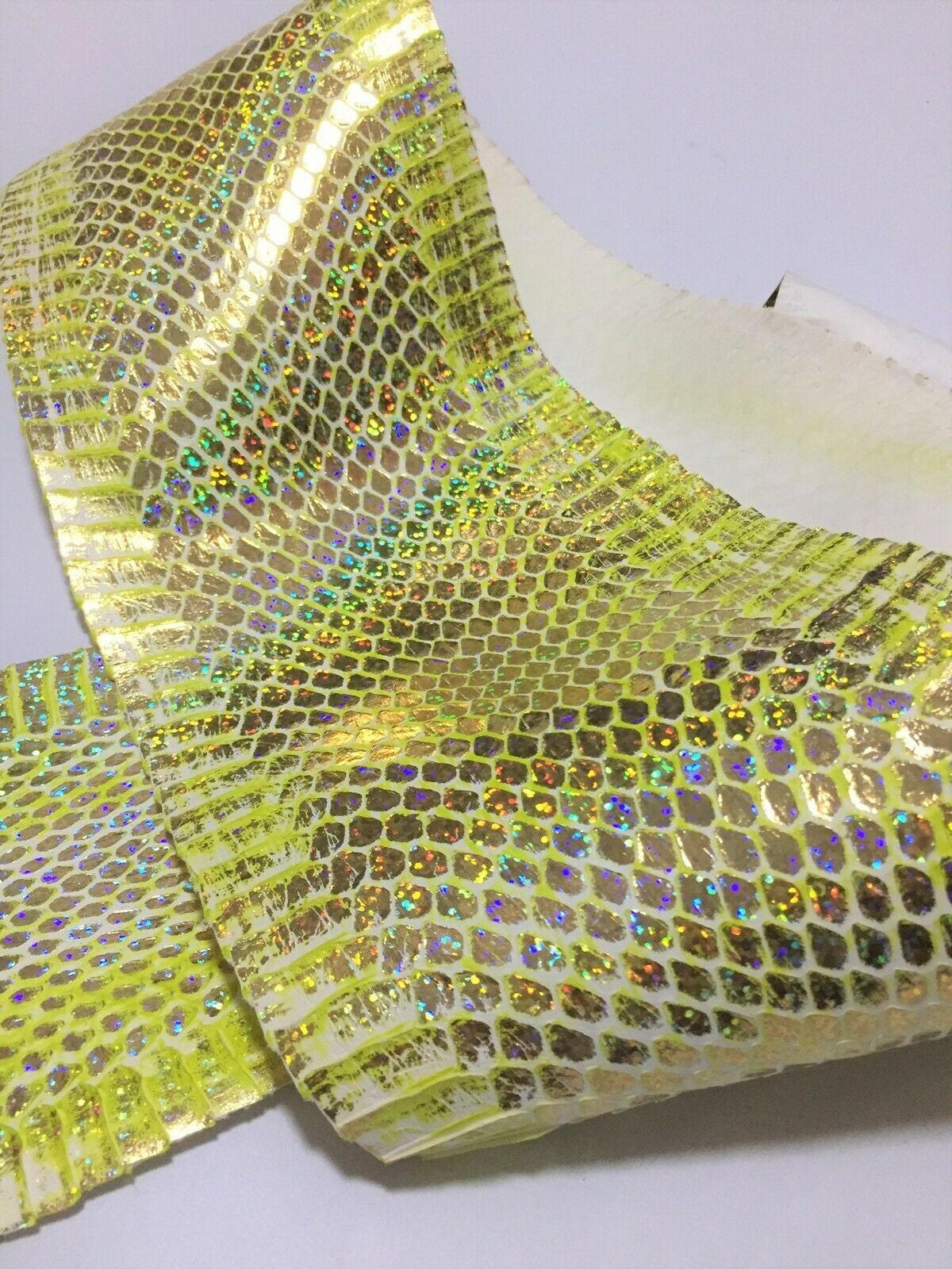 Iridescent Snake Skin Elaphe Carinata Hide Leather Snakeskin | Etsy