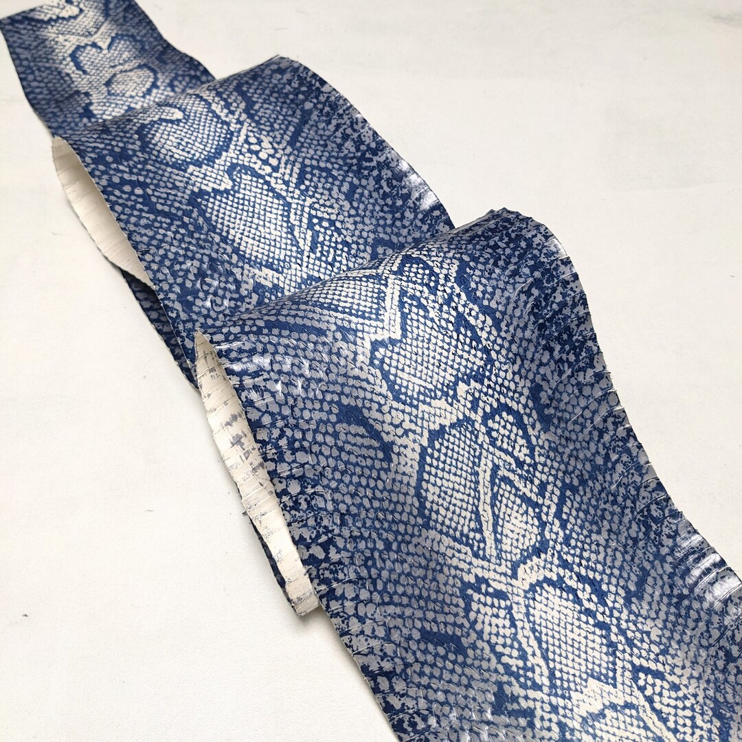 Genuine Snake Leather Blue Jeans Snake Skin Hide Snakeskin Craft Supply ...