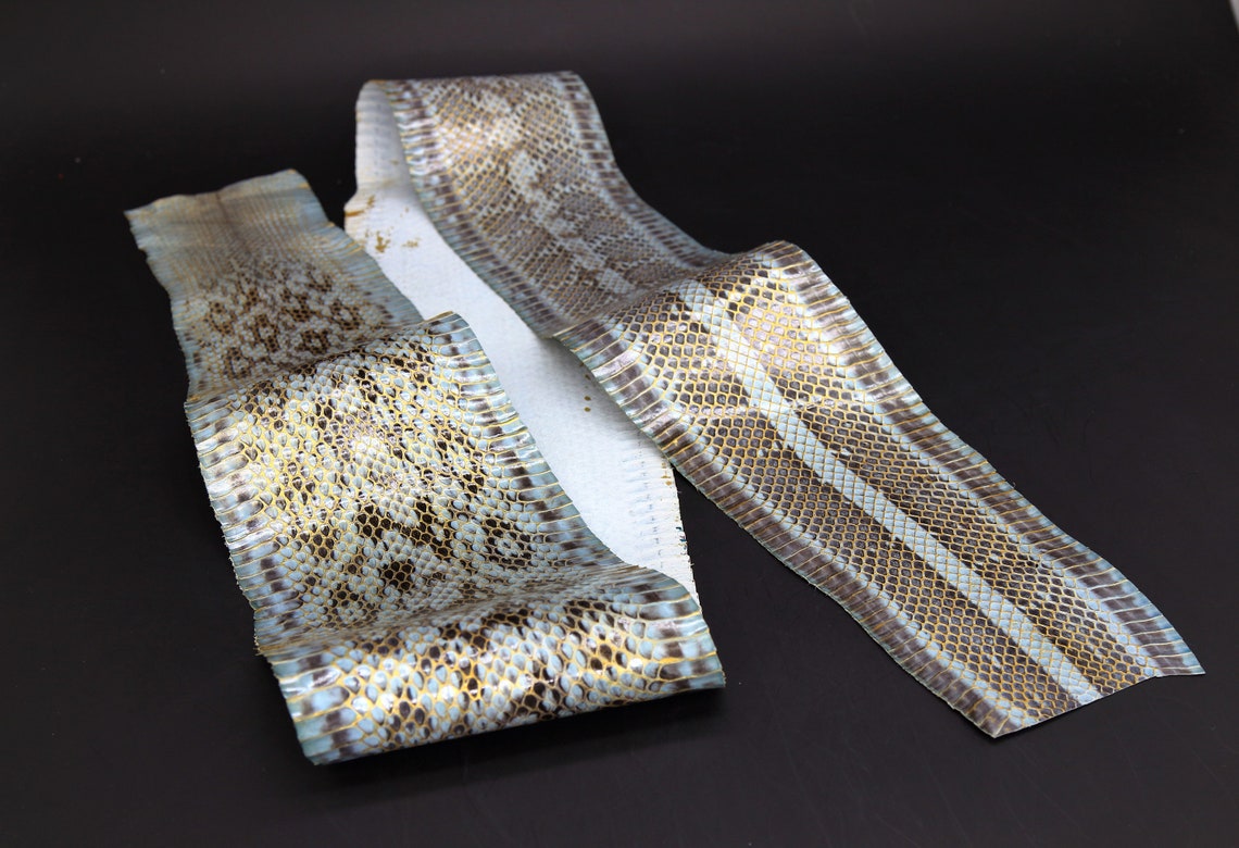 Metallic Snake Skin SNAKESKIN Genuine Leather HIDE Craft - Etsy