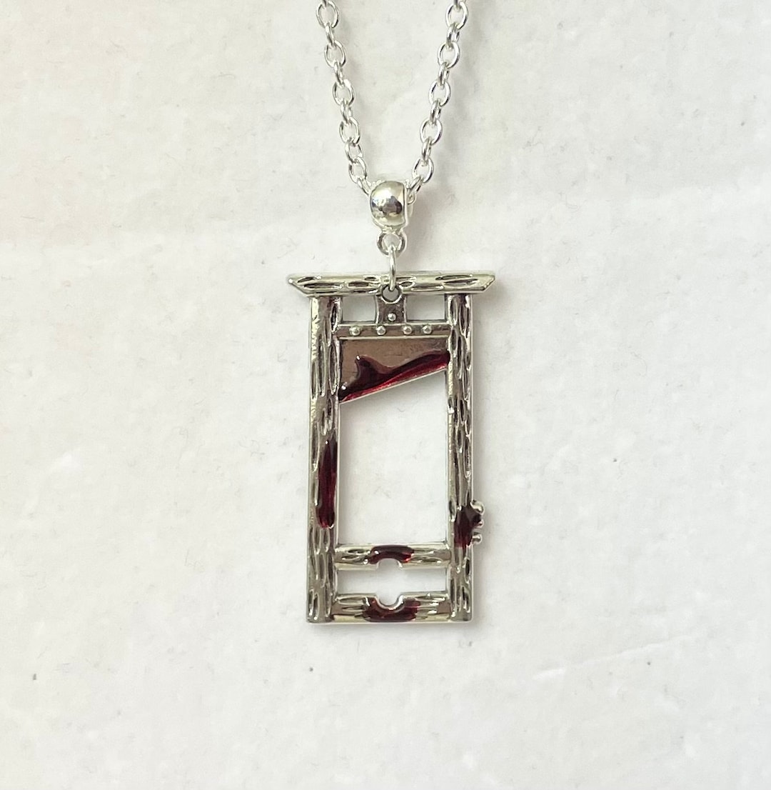 Tibetan Silver Blooded Guillotine Pendant Necklace Gothic Handmade - Etsy