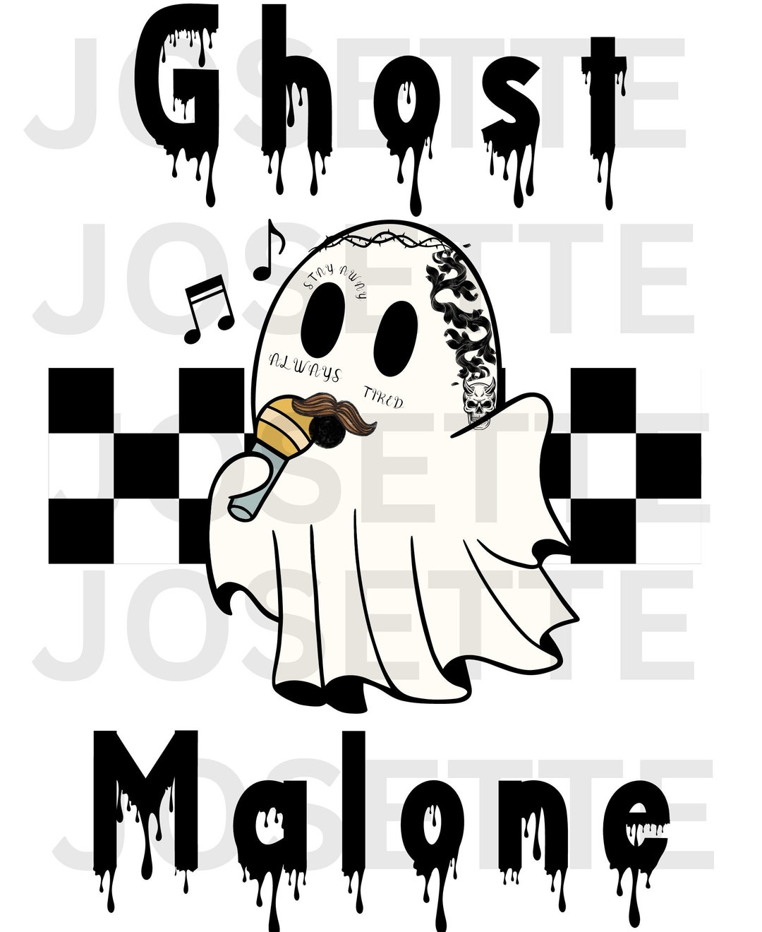 Ghost Malone PNG With Tattoos and All- Sublimation-300 DPI - Etsy