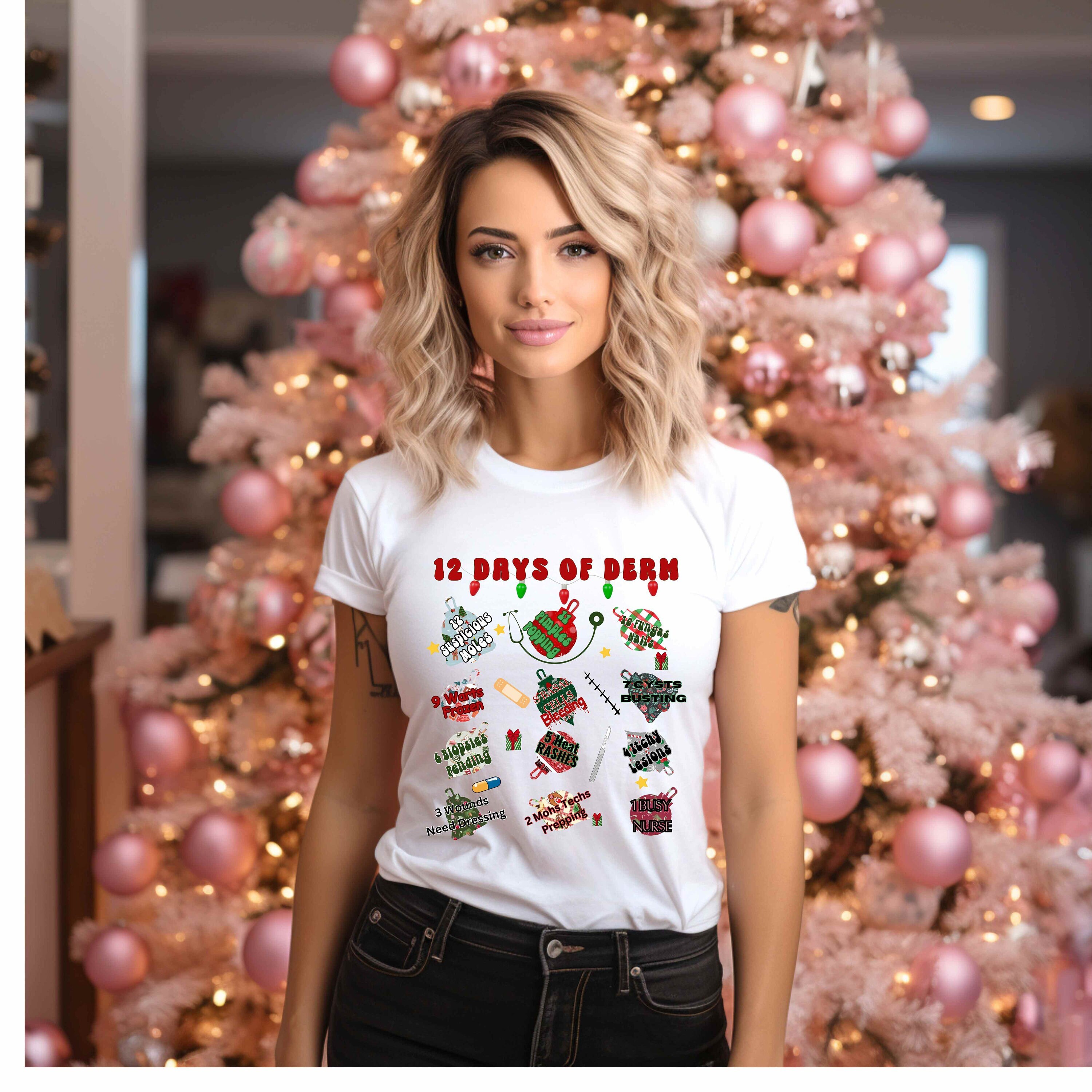 12 Days of Derm Super Cute Christmas PNG High Quality 300 DPI - Etsy