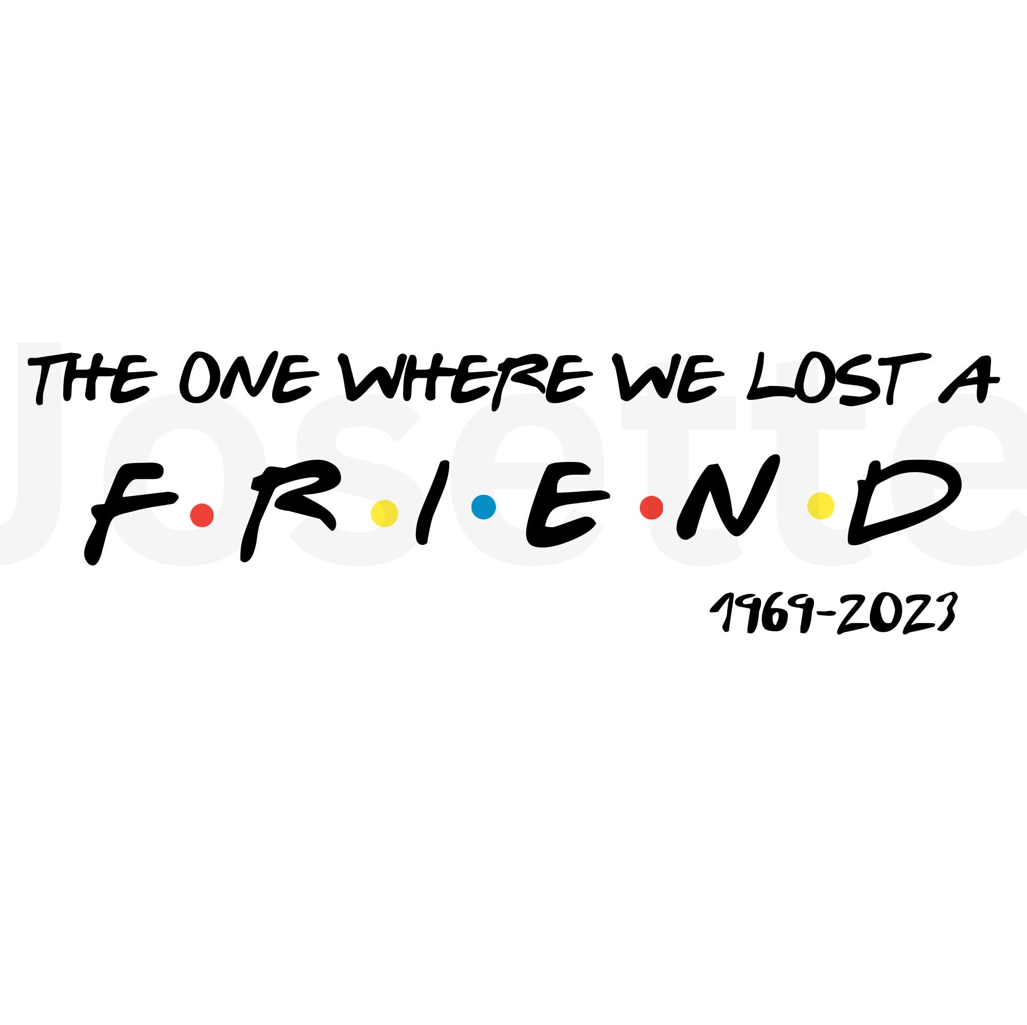 The One Where We Lost a Friend PNG 300 DPI - Etsy