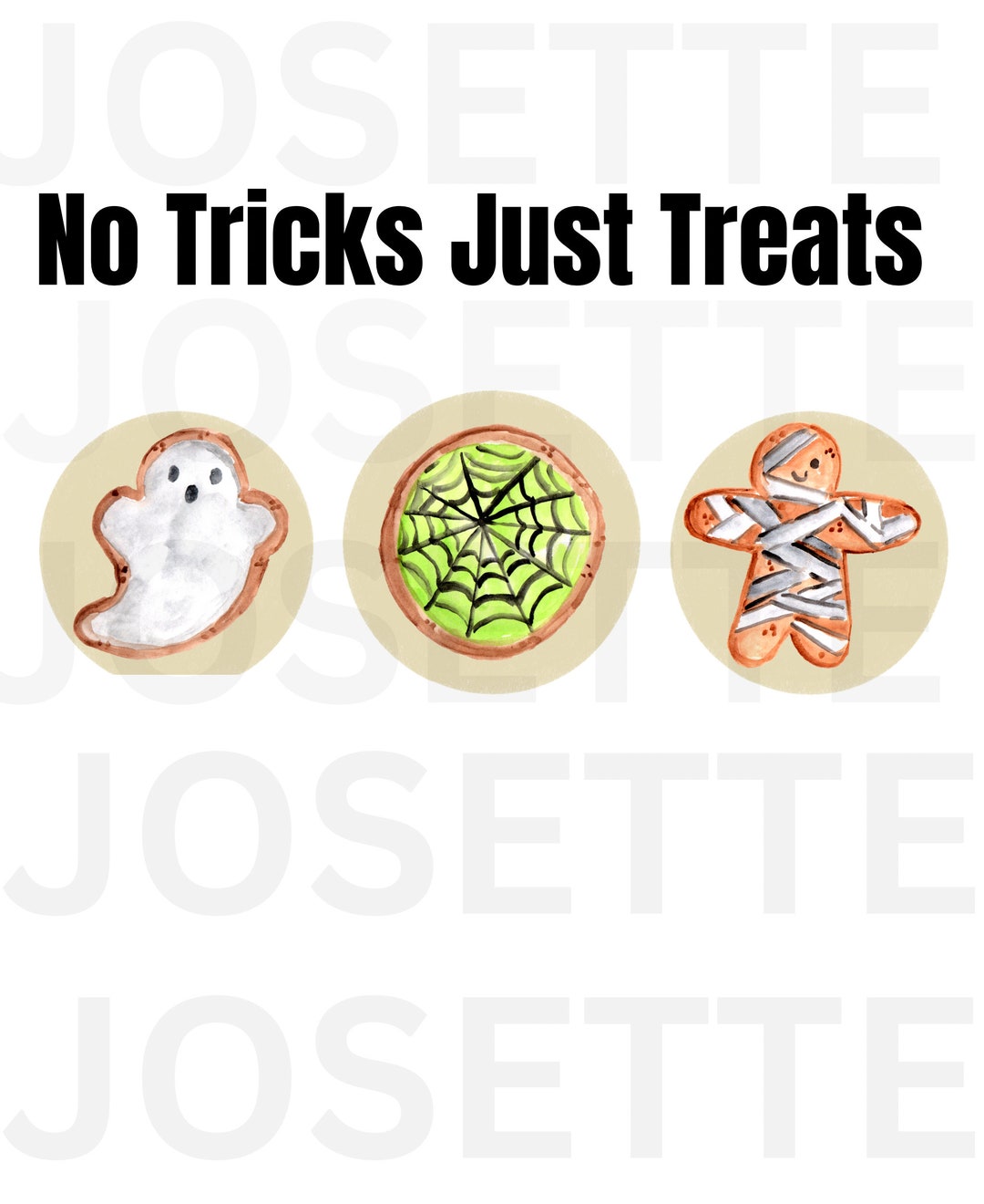 No Tricks Just Treats PNG Halloween Cookies PNG Super Cute - Etsy
