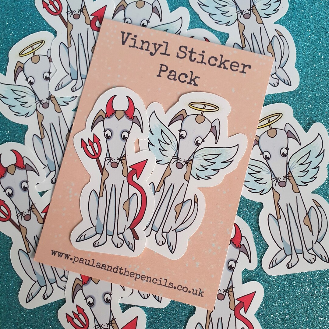 Whippet Stickers - Dog Person - Sighthound - Greyhound Gift - Skinny ...
