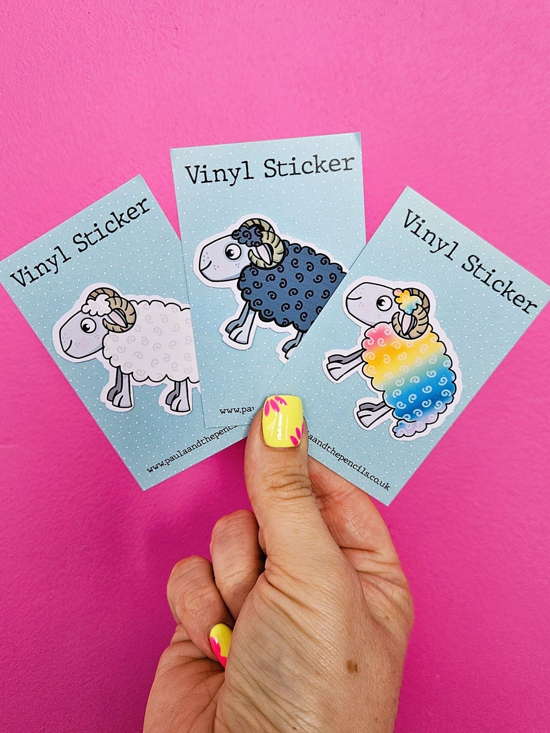 Little Sheep Vinyl Sticker - Animal Lover - Farm Friend - Cute ...