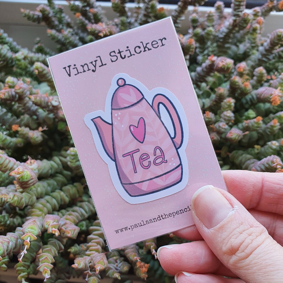 Teapot Vinyl Sticker - Tea Shop - Vinyl Stickers - Planner Stickers ...