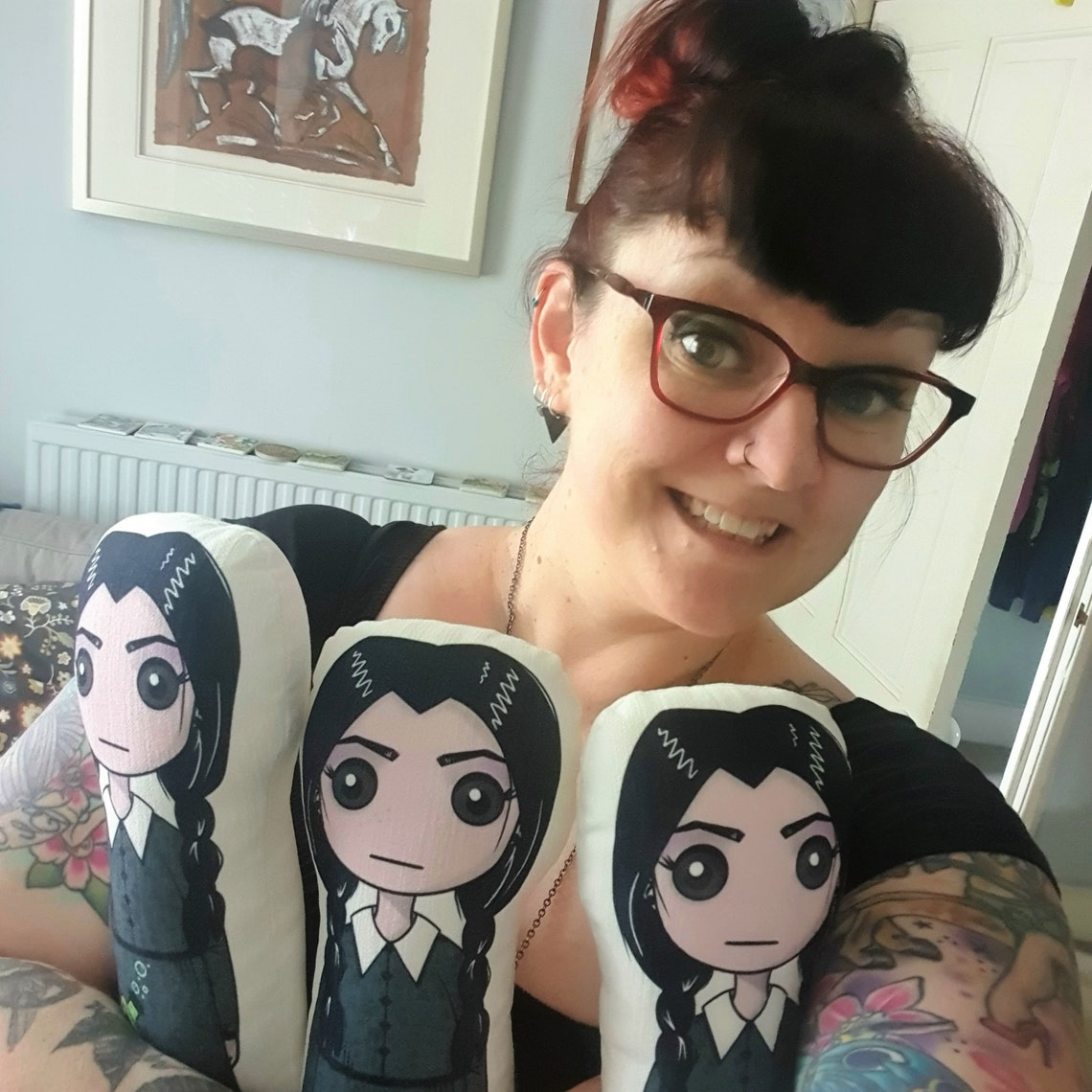 Wednesday Addams Doll - the Addams Family - Halloween - Emo - Goth ...