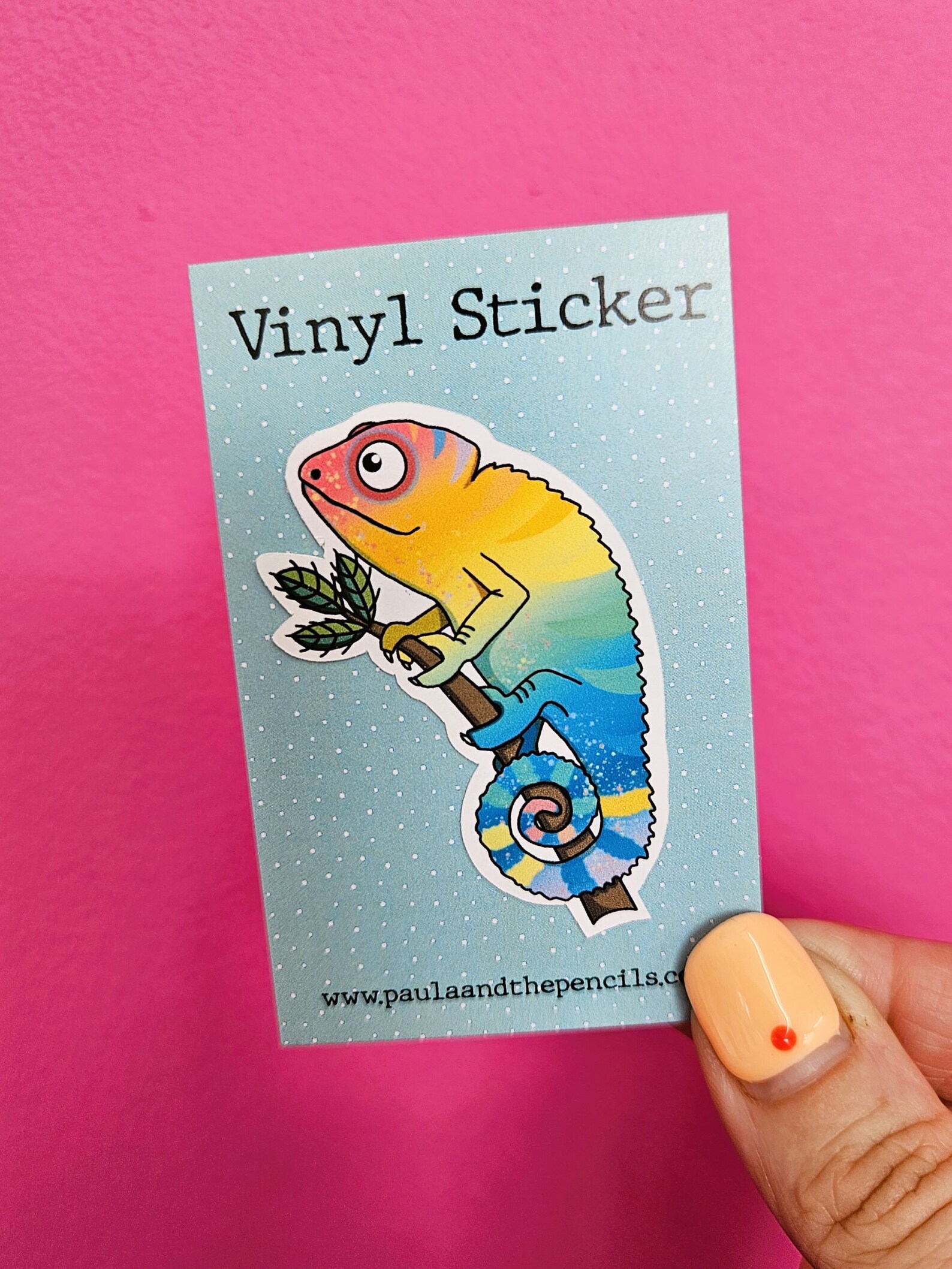 Rainbow Chameleon Vinyl Sticker - Animal Lover - Zoology - Wildlife ...