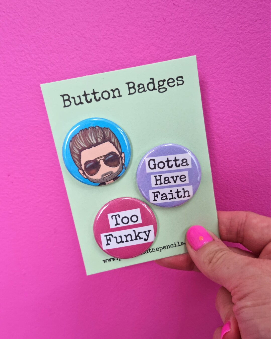 George Michael Badge Pack Wham Gift Icon Music Popstar music Icon Gift ...