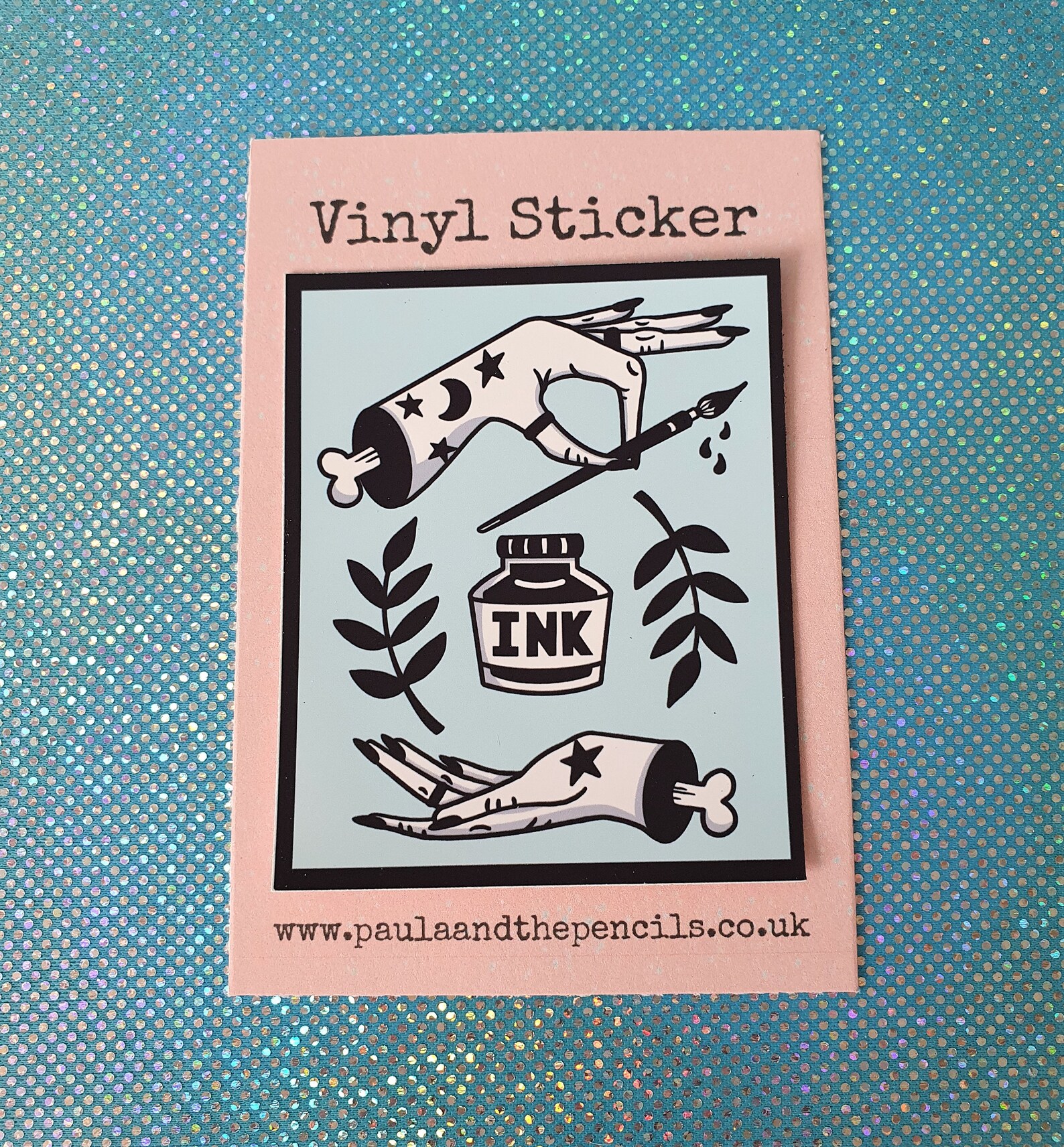 Magic Ink Vinyl Sticker Ink Tattoo Inktober Artist | Etsy