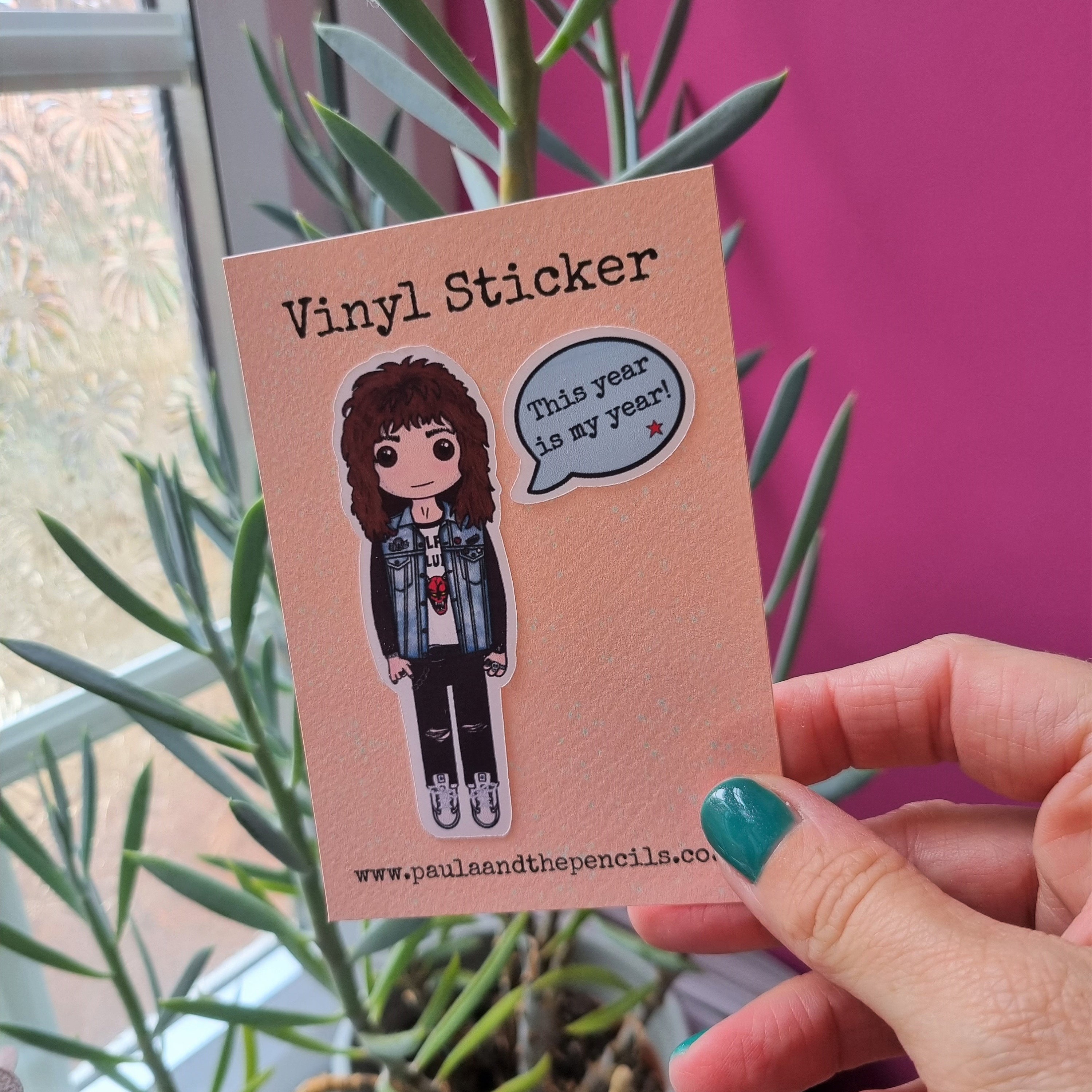 Eddie Vinyl Sticker - Stranger Things Inspired - Joseph Quinn - TV Show ...