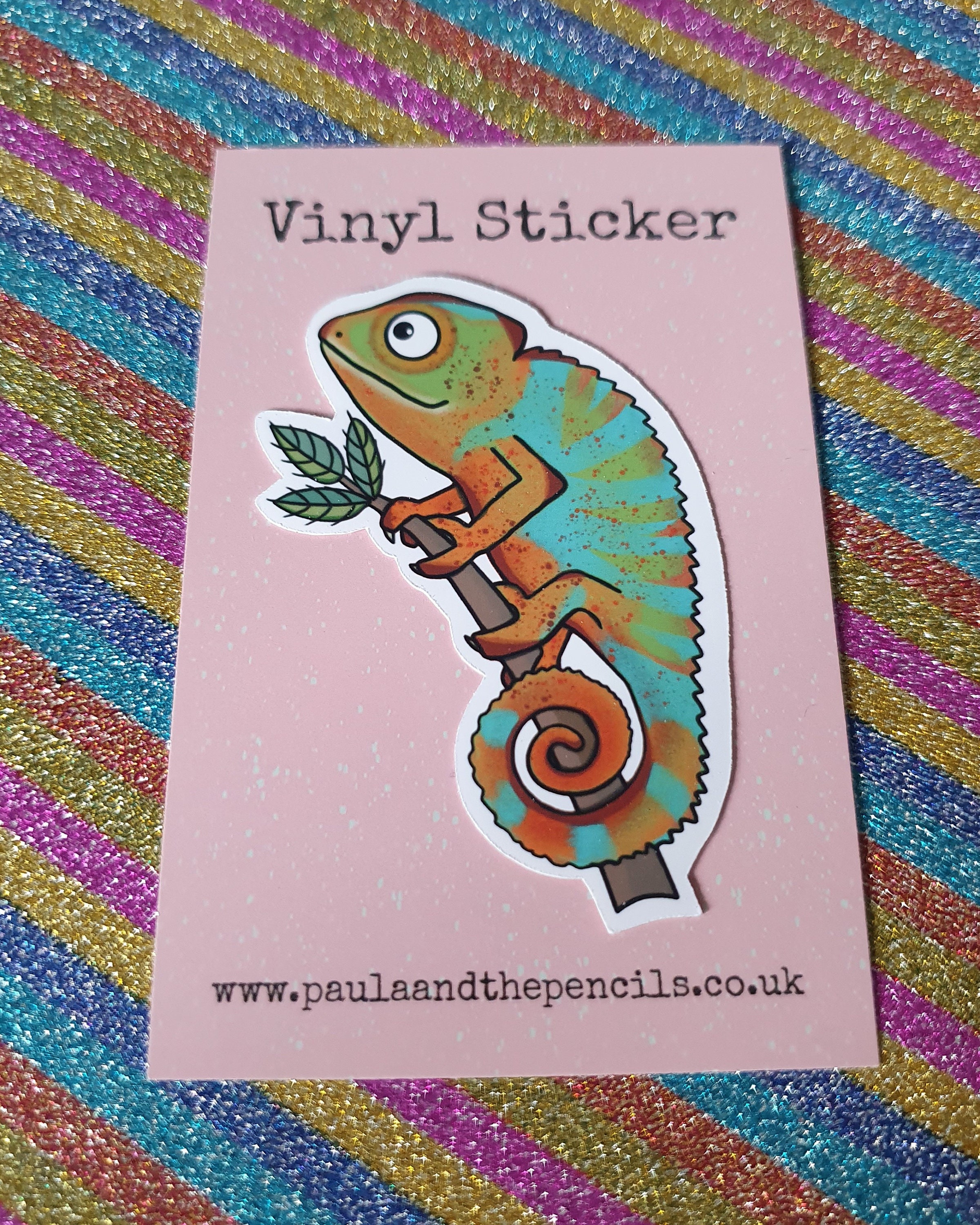 Chameleon Vinyl Sticker - Animal Lover - Zoology - Wildlife - Cute ...