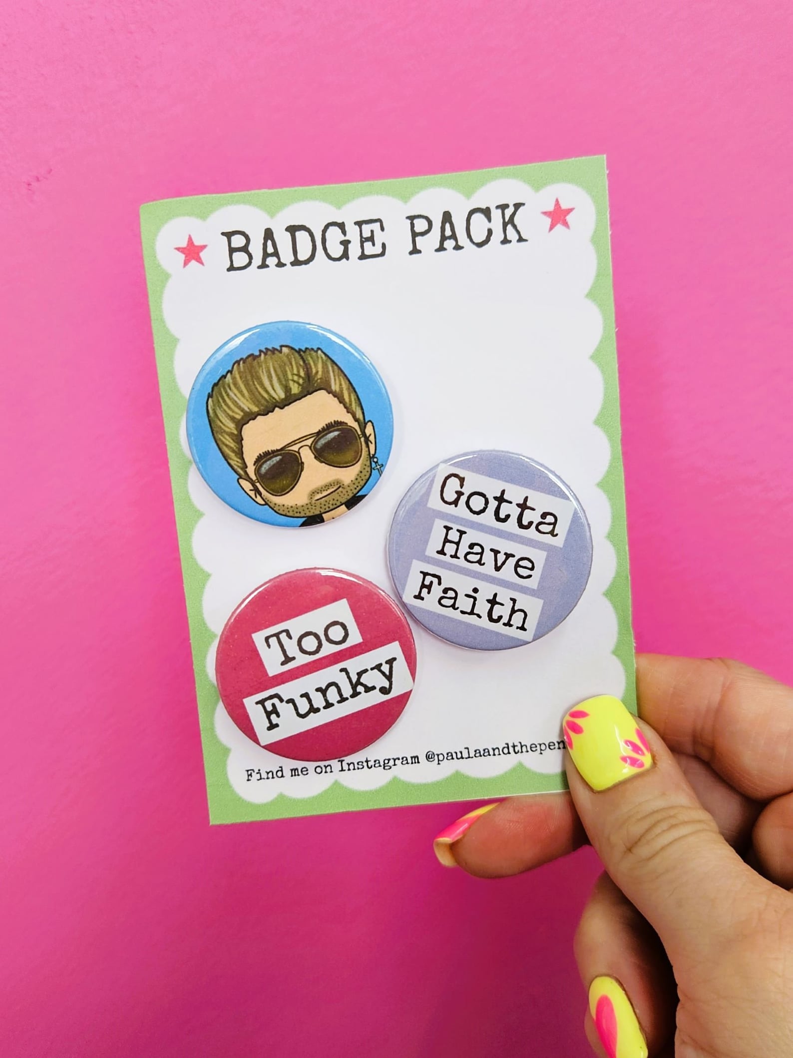 George Michael Badge Pack - Wham - Gift - Icon - Music - Popstar -music ...