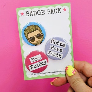 George Michael Badge Pack - Wham - Gift - Icon - Music - Popstar -music ...