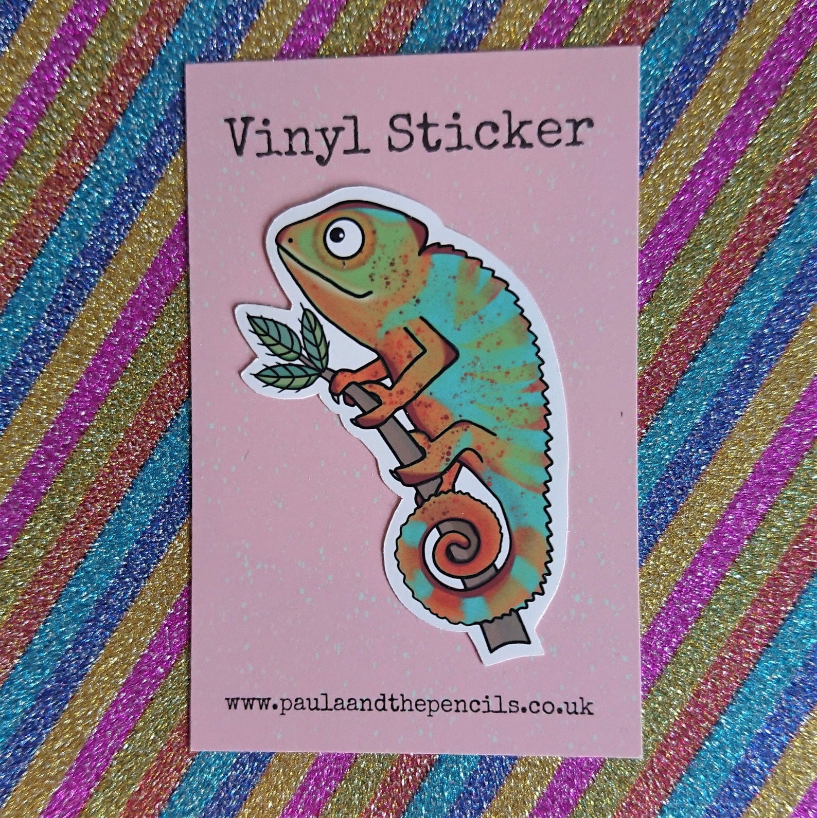 Chameleon Vinyl Sticker - Animal Lover - Zoology - Wildlife - Cute ...