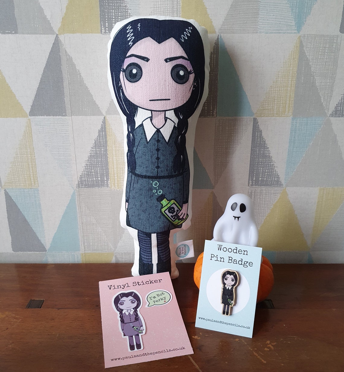Wednesday Addams Doll - the Addams Family - Halloween - Emo - Goth ...
