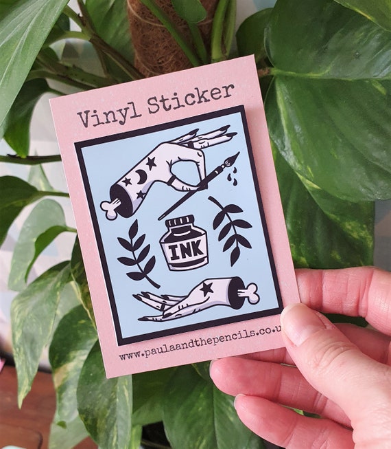 Magic Ink Vinyl Sticker Ink Tattoo Inktober Artist - Etsy UK