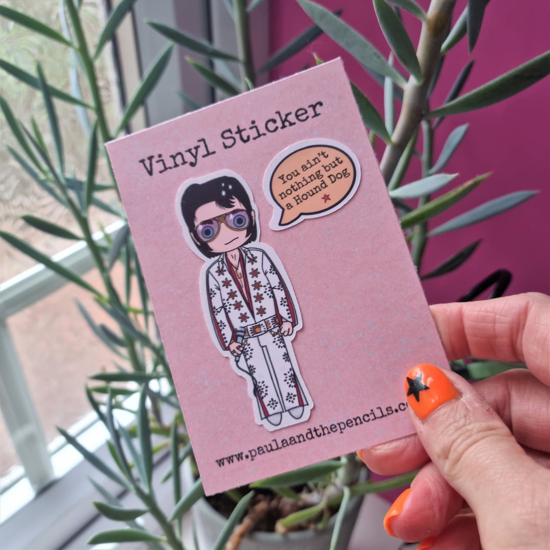 Elvis Vinyl Sticker - King of Rock N' Roll - Las Vegas Elvis - Icon ...